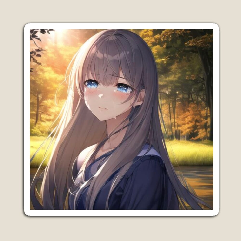 Kira Sticker With Sadness In The Fall Anime Girl Decorative Laptop ...