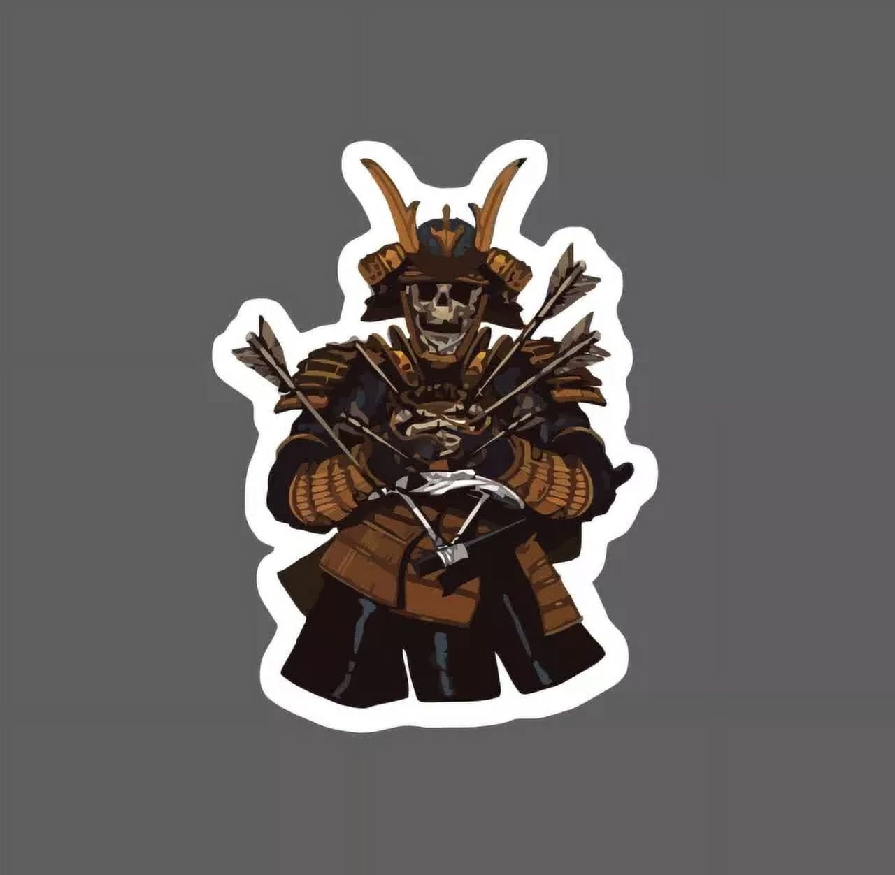 Kira Sticker With Samurai Skeleton Warrior Decorative Laptop, Phone ...