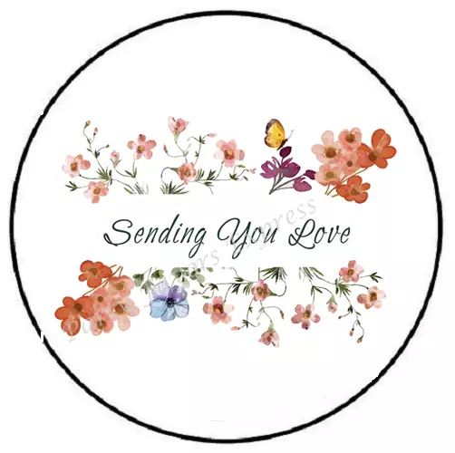 Kira Sticker With Sending You Love Flowers Decorative Laptop, Phone ...