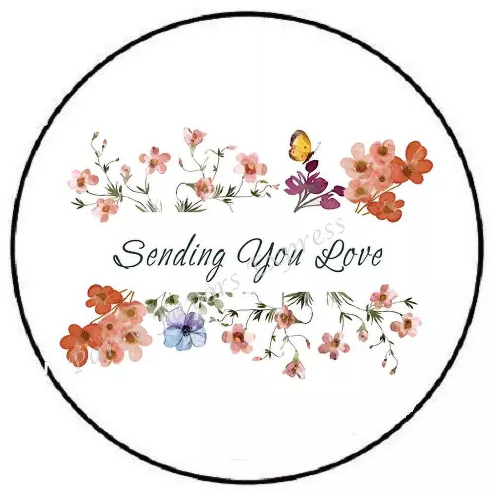 Kira Sticker With Sending You Love Flowers Decorative Laptop, Phone ...