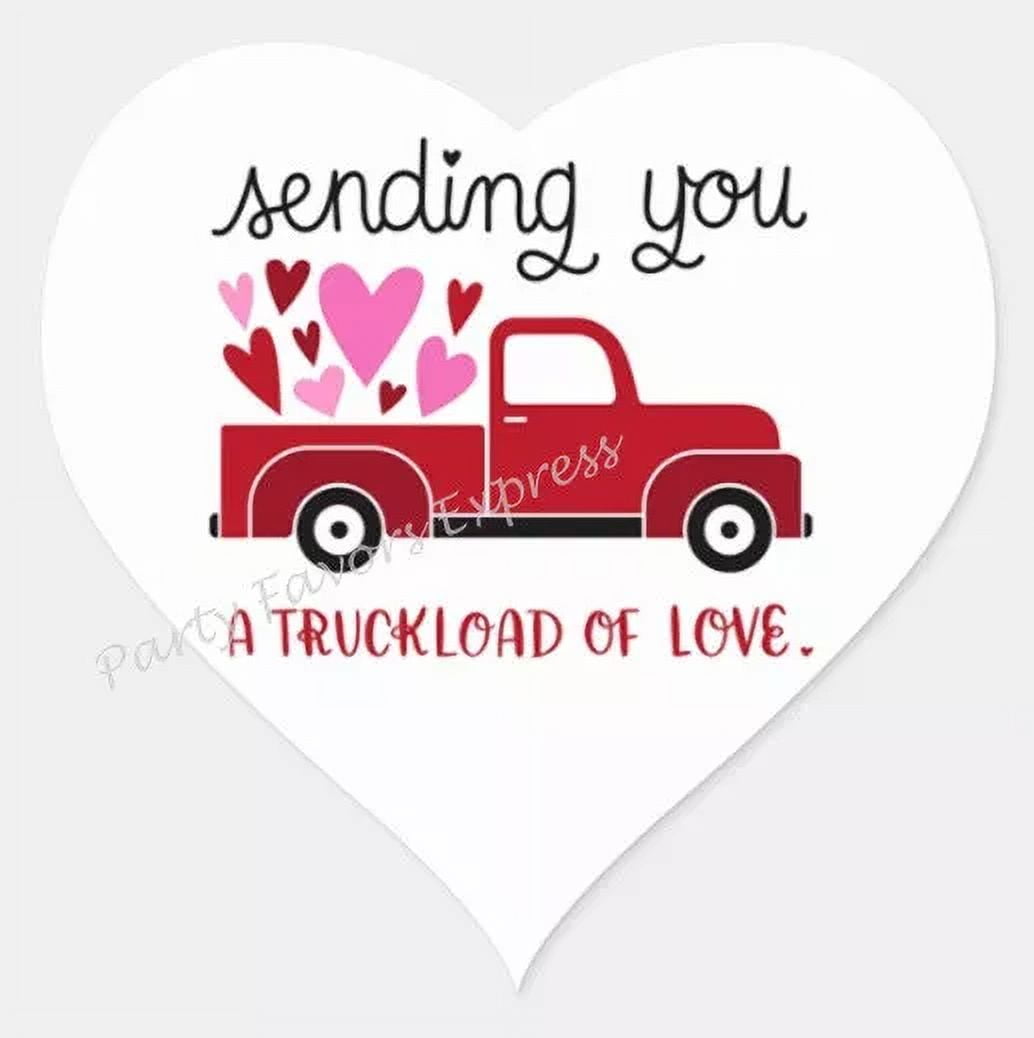 Kira Sticker With Sending You Love - (Heart Shaped) Decorative Laptop ...
