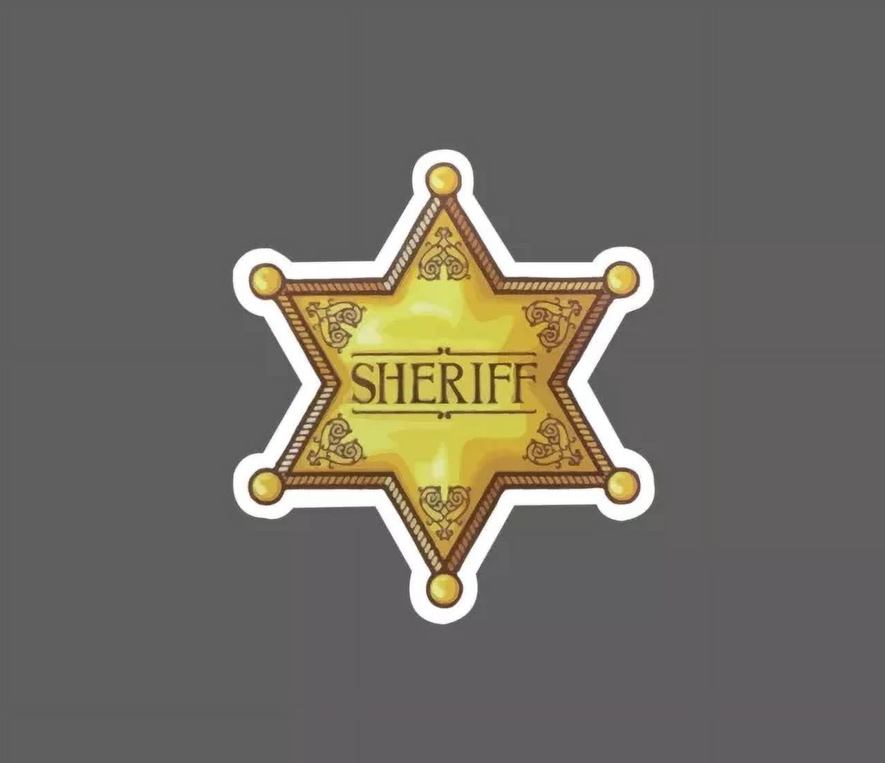 Kira Sticker With Sheriff Badge Star Decorative Laptop, Phone Stickers ...