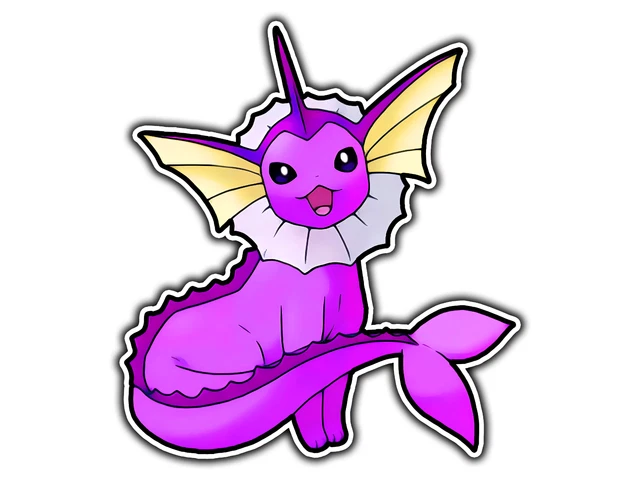 Kira Sticker With Shiny Vaporeon Decorative Laptop, Phone Stickers ...