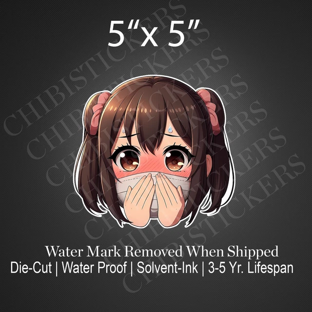 Kira Sticker With Sick Mask Girl Sad Sick Girl Decal Decorative Laptop, Phone Stickers ...