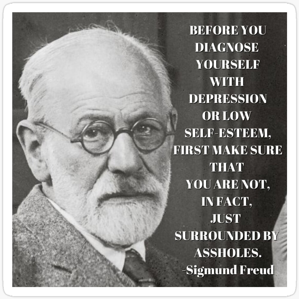 Kira Sticker With Sigmund Freud Motivational Quote Decorative Laptop, Phone Stickers, Waterproof ...