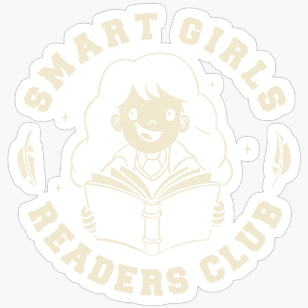 Kira Sticker With Smart Girls Readers Club Cute Books Decorative Laptop ...