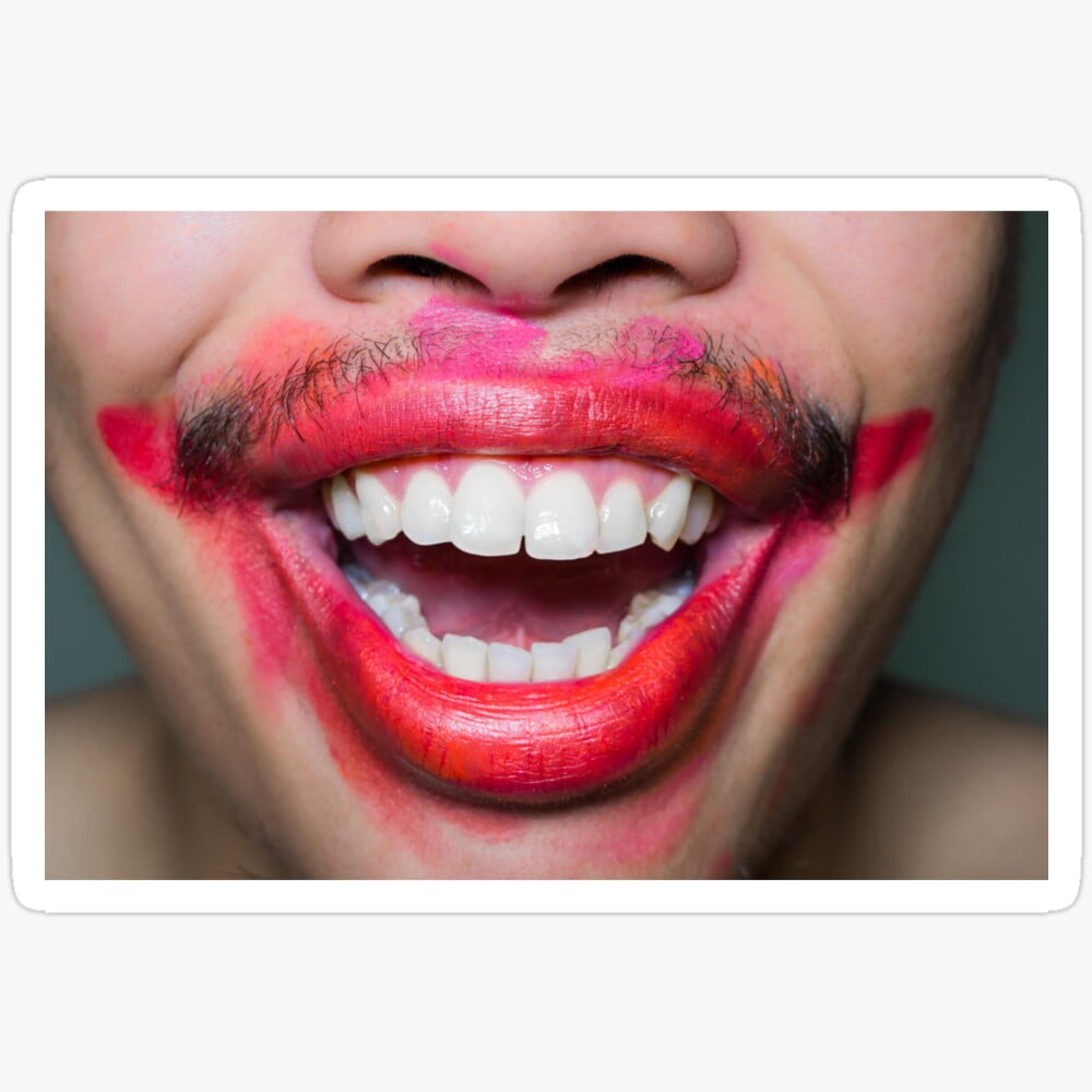 Kira Sticker With Smile - Cute Mask Pink R Decorative Laptop, Phone ...