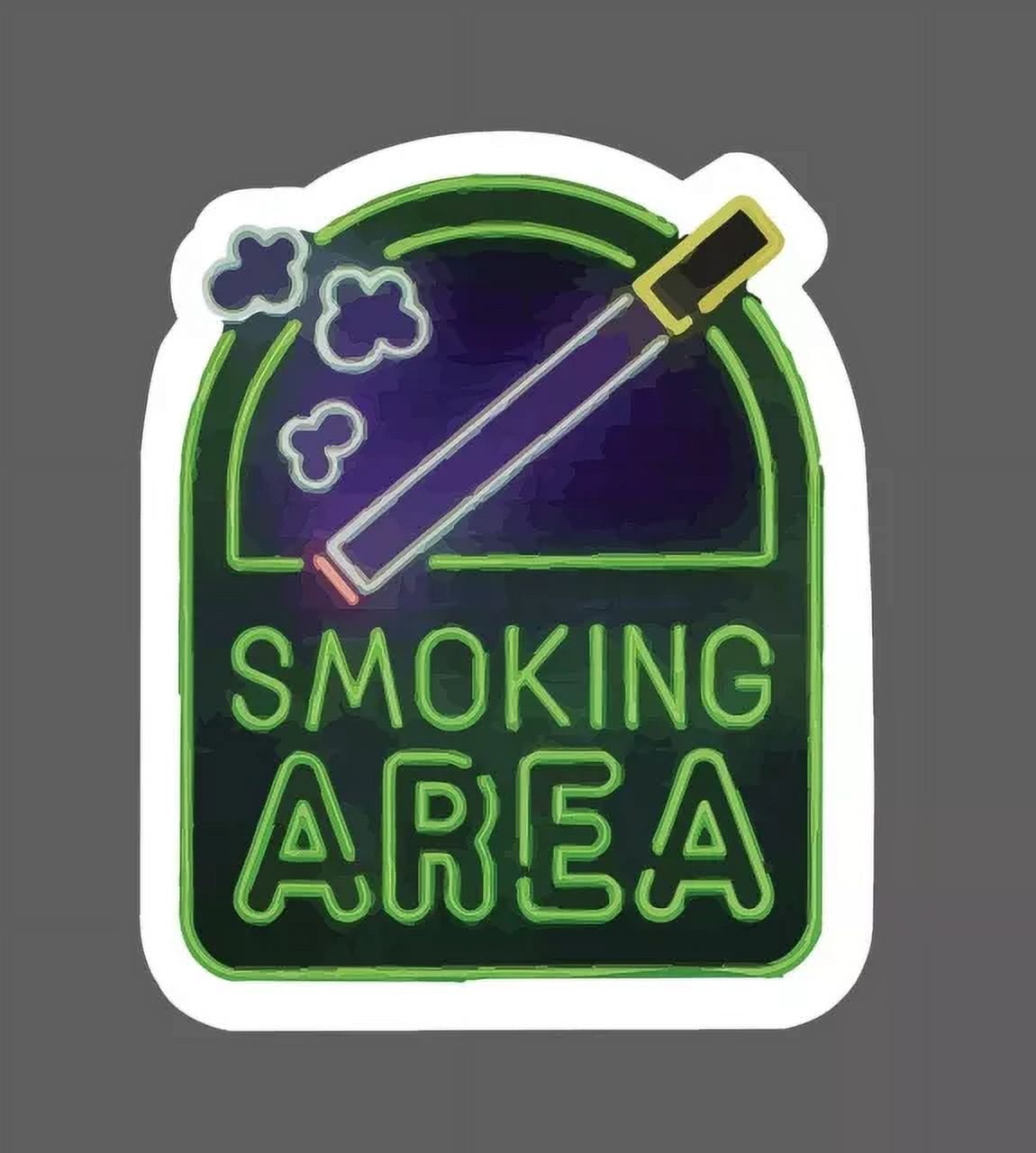 Kira Sticker With Smoking Area Neon Decorative Laptop, Phone Stickers ...