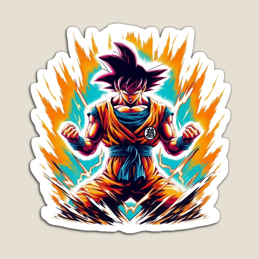 Kira Sticker With Son Goku From Dragon Ball Z Decorative Laptop, Phone ...