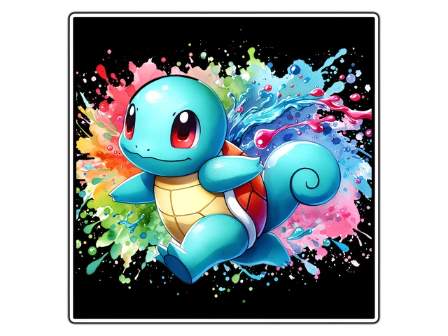 Kira Sticker With Squirtle Paint Splash Decorative Laptop, Phone ...