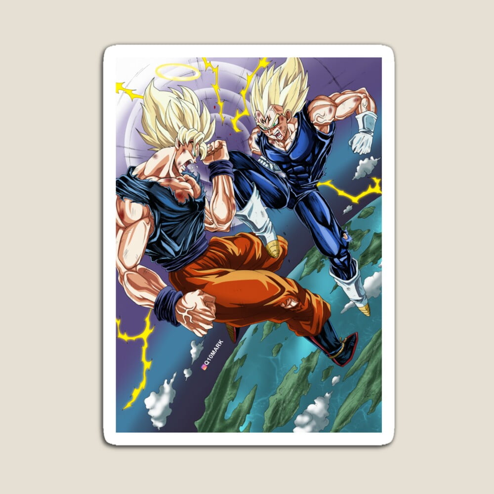 Kira Sticker With Ssj2 G0Ku Vs Majin Vegeta - Q10Mark Decorative Laptop ...