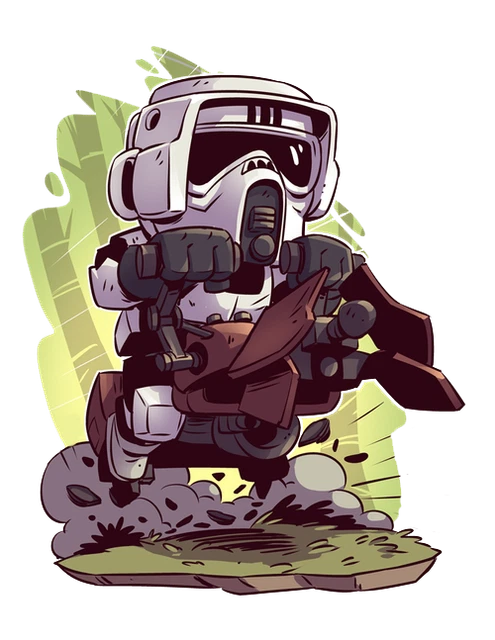 Kira Sticker With Star Wars Biker Scout Trooper Decorative Laptop ...
