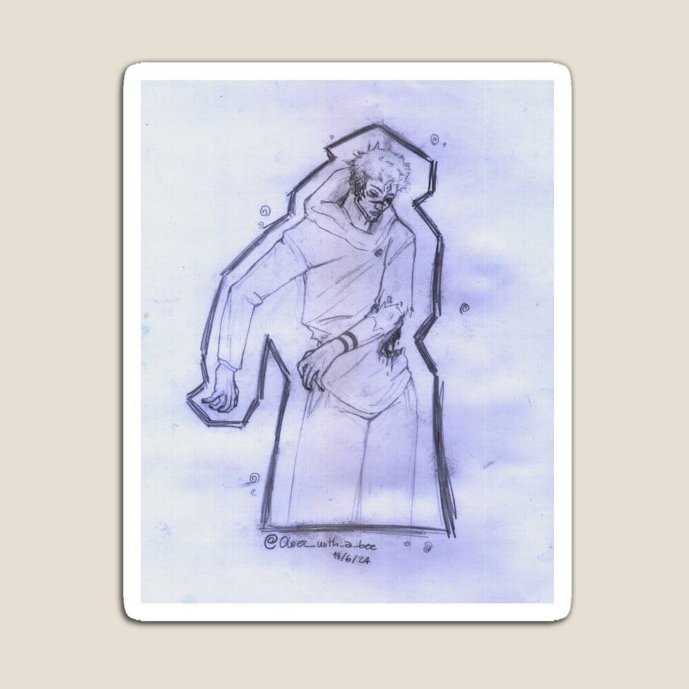 Kira Sticker With Sukuna Sketch Decorative Laptop, Phone Stickers ...