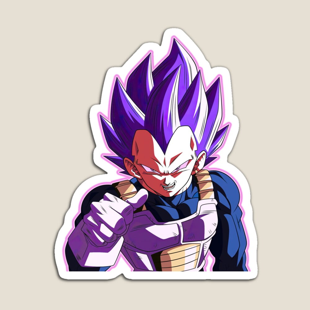 Kira Sticker With Super Prince Vegeta Decorative Laptop, Phone Stickers ...