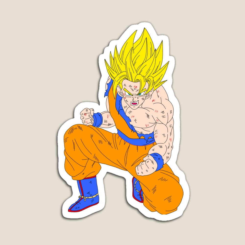 Kira Sticker With Super Saiyan Goku Decorative Laptop, Phone Stickers ...