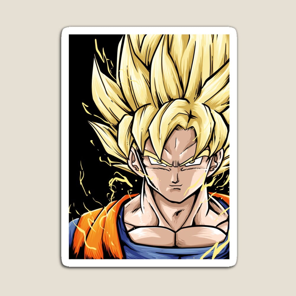 Kira Sticker With Super Saiyan Son Goku Decorative Laptop, Phone ...
