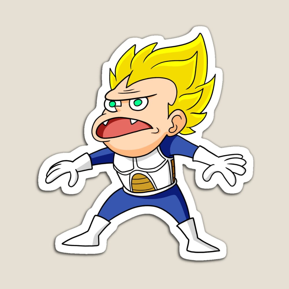 Kira Sticker With Super Vegeta - Spongebob Meme Decorative Laptop ...