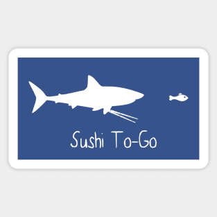 Kira Sticker With Sushi To Go - Shark Chasing Minnow Decorative Laptop ...