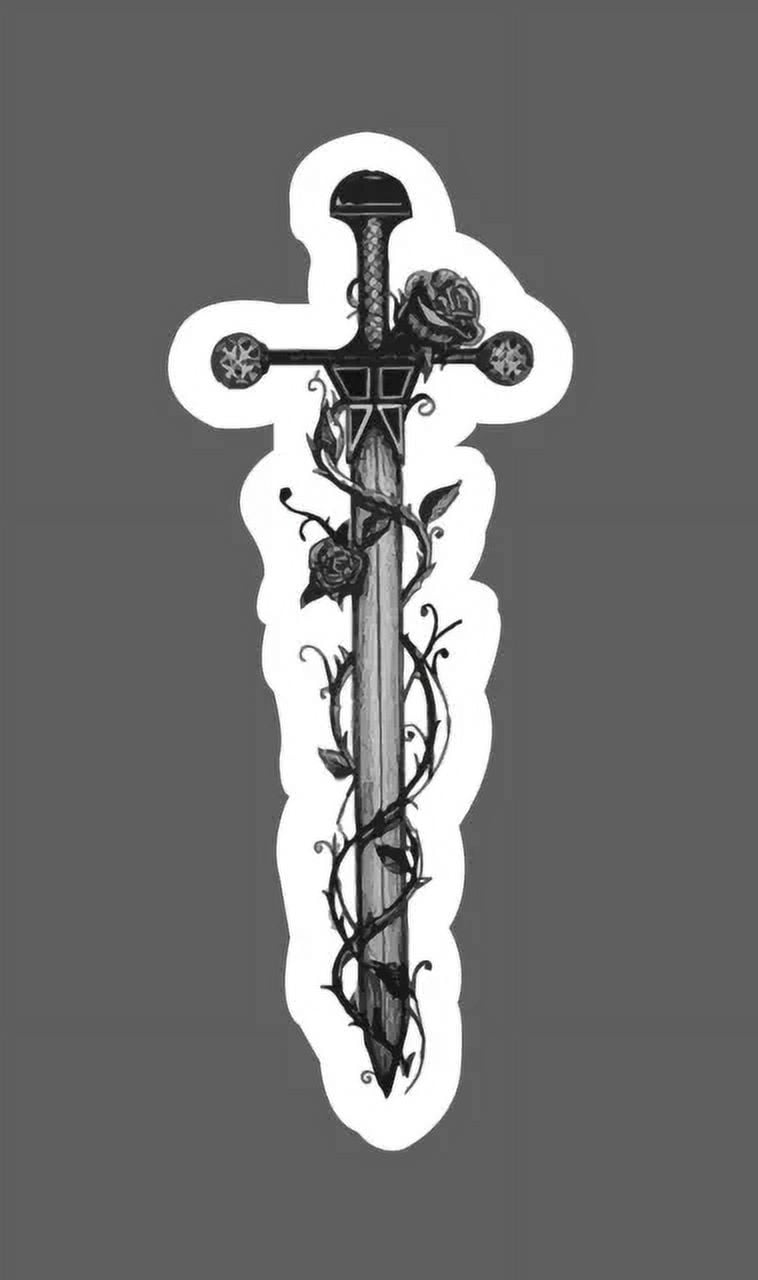 Kira Sticker With Sword Vines Wrapped Decorative Laptop, Phone Stickers ...