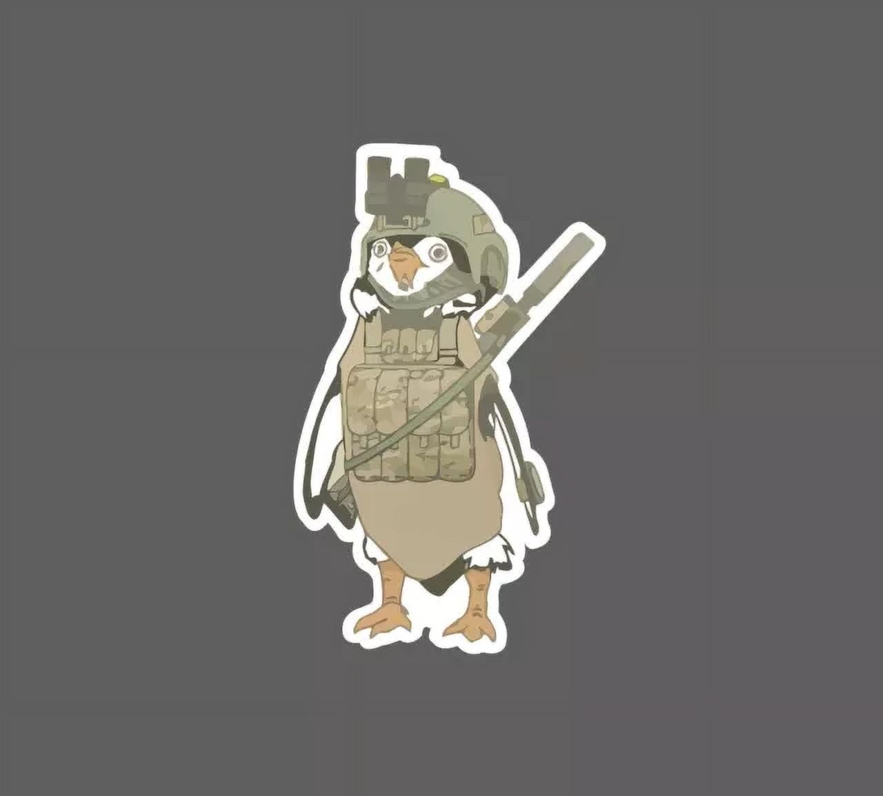 Kira Sticker With Tactical Penguin Military Decorative Laptop, Phone ...