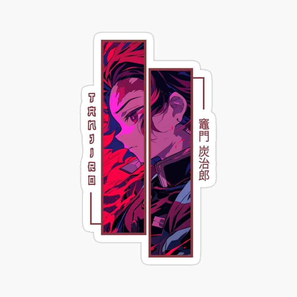Kira Sticker With Tanjiro Kamado Sticker Decorative Laptop, Phone ...