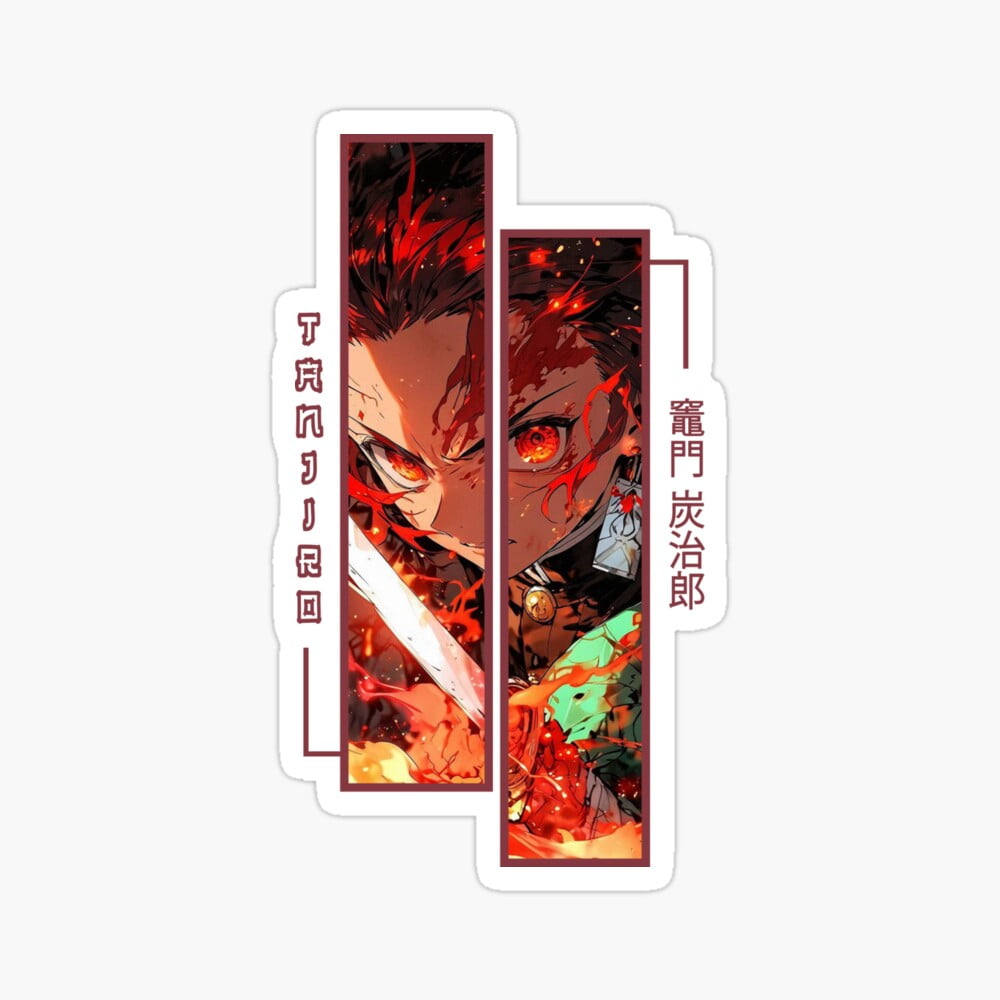Kira Sticker With Tanjiro Kamado Sticker Decorative Laptop, Phone ...