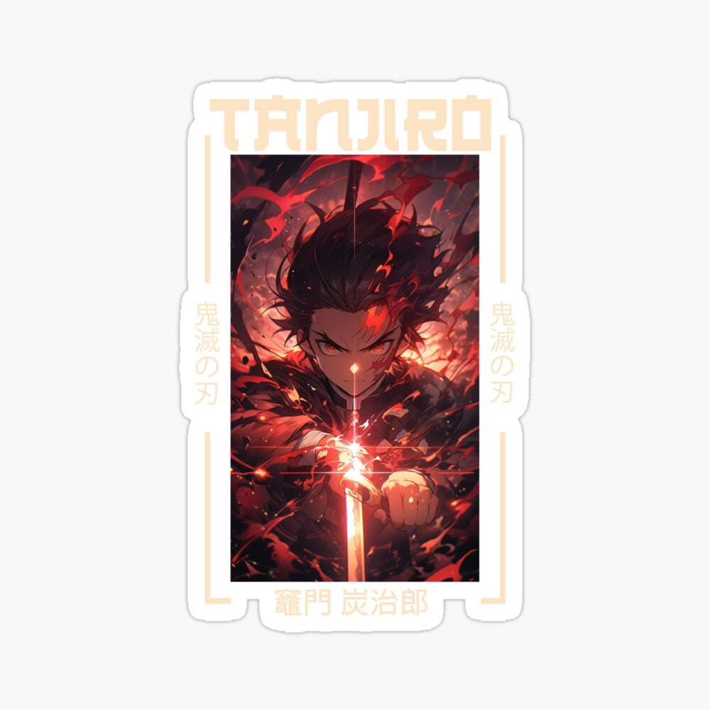 Kira Sticker With Tanjiro Kamado Sticker Decorative Laptop, Phone ...