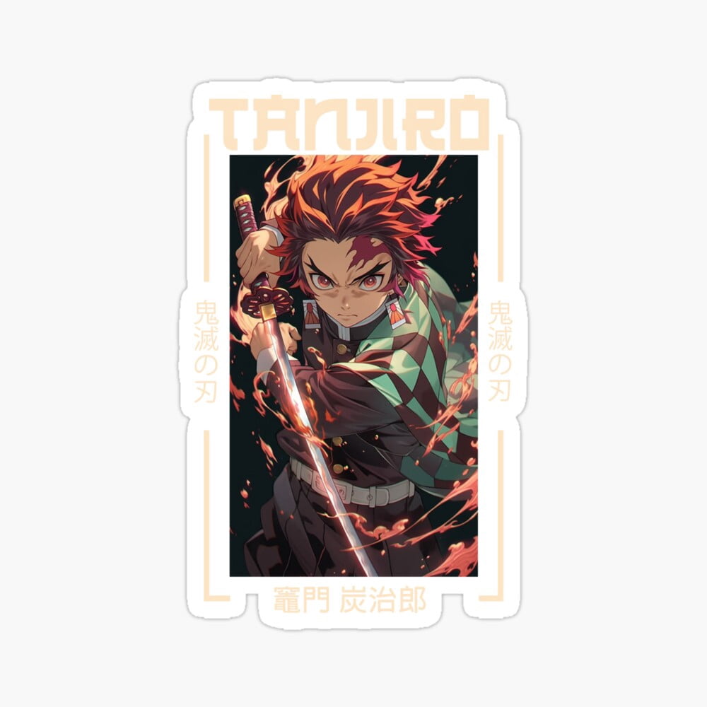 Kira Sticker With Tanjiro Kamado Sticker Decorative Laptop, Phone ...