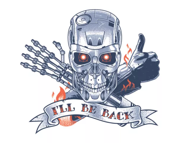 Kira Sticker With Terminator I'Ll Be Back Decorative Laptop, Phone ...