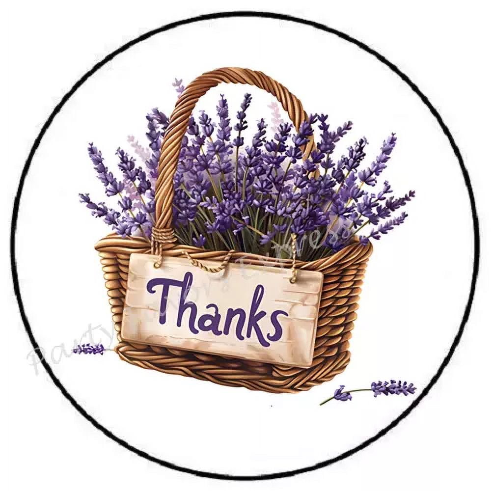 Kira Sticker With Thanks Thank You Lavender Basket Decorative Laptop, Phone Stickers, Waterproof ...