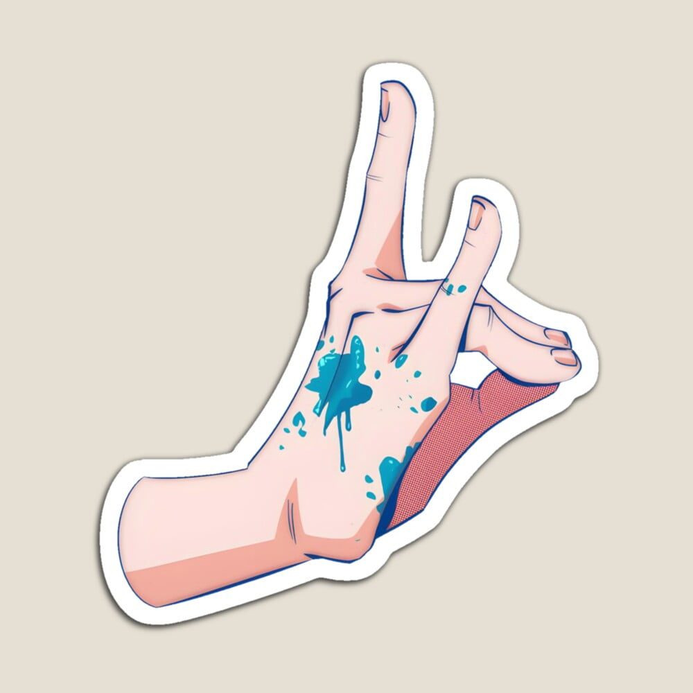 Kira Sticker With The Fingers Power Decorative Laptop, Phone Stickers ...