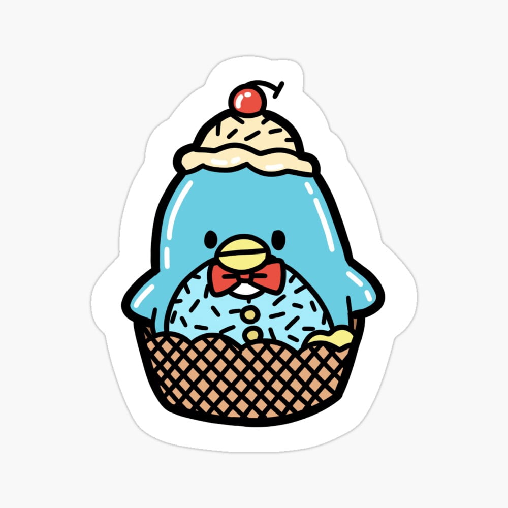 Kira Sticker With Tuxedo Sam Ice Cream Plush Decorative Laptop, Phone ...