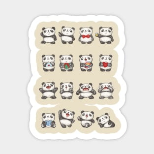 Kira Sticker With Various Feeling Of Panda Decorative Laptop, Phone ...