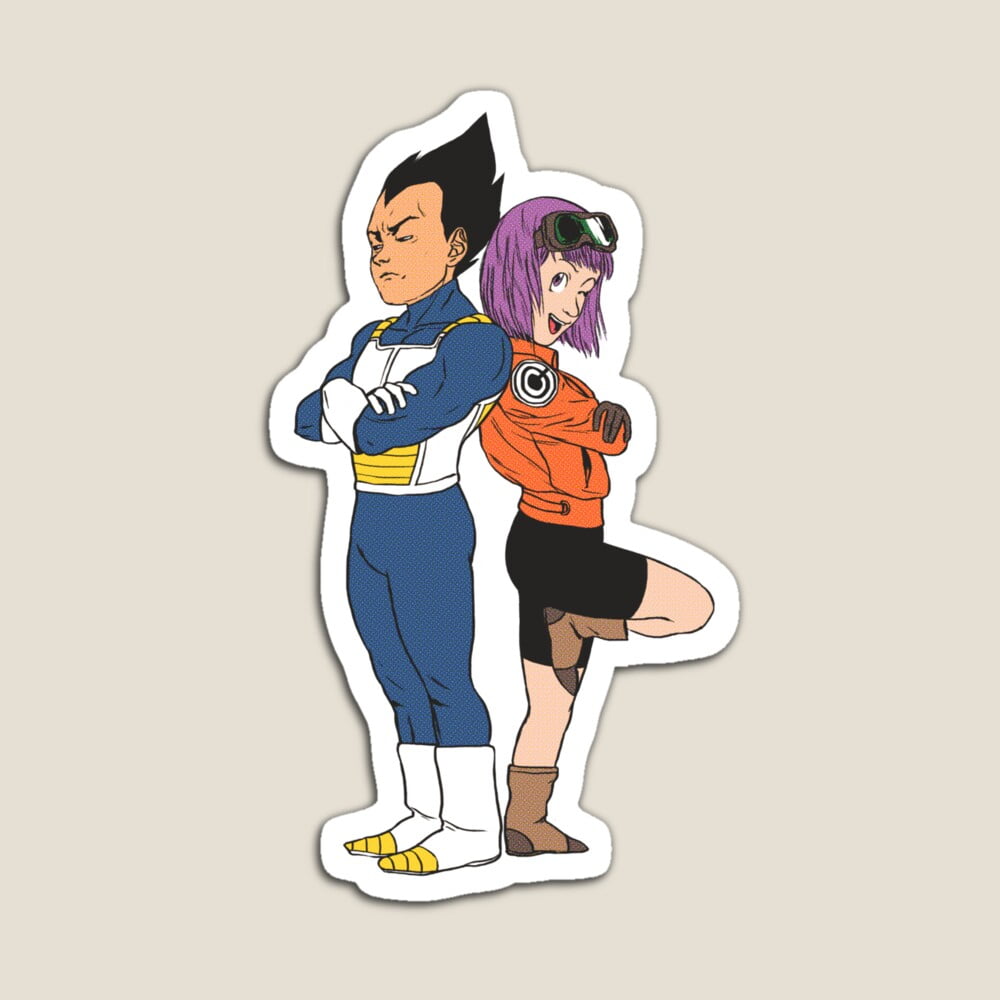 Kira Sticker With Vegeta And Bulma Decorative Laptop, Phone Stickers ...