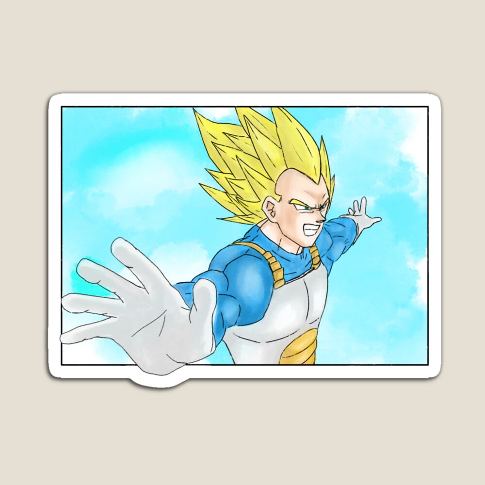 Kira Sticker With Vegeta - Final Flash Decorative Laptop, Phone ...