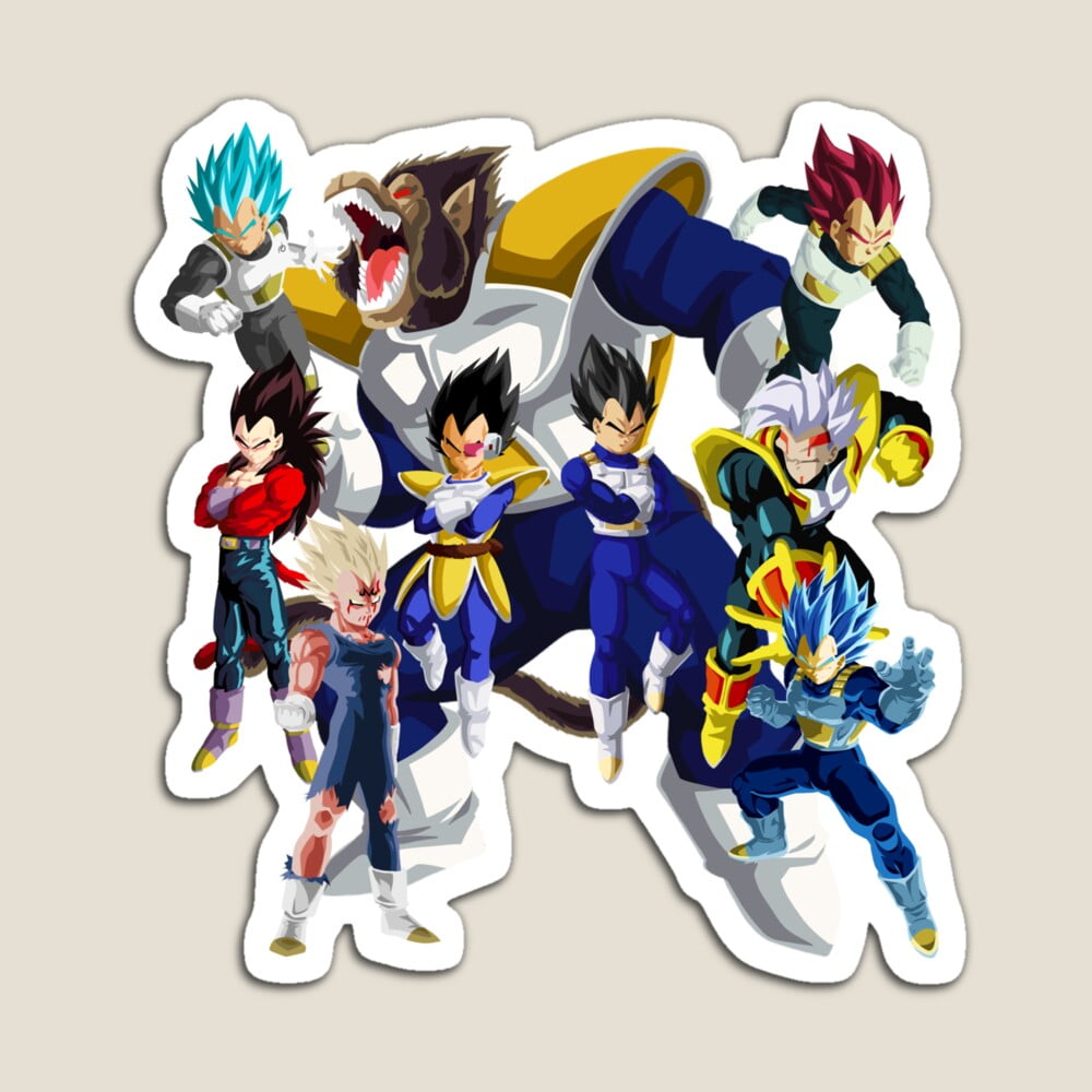 Kira Sticker With Vegeta Group Collection Decorative Laptop, Phone ...