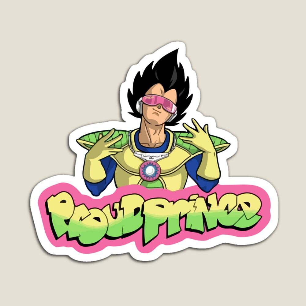 Kira Sticker With Vegeta Hip Hop Style Proud Prince Decorative Laptop ...