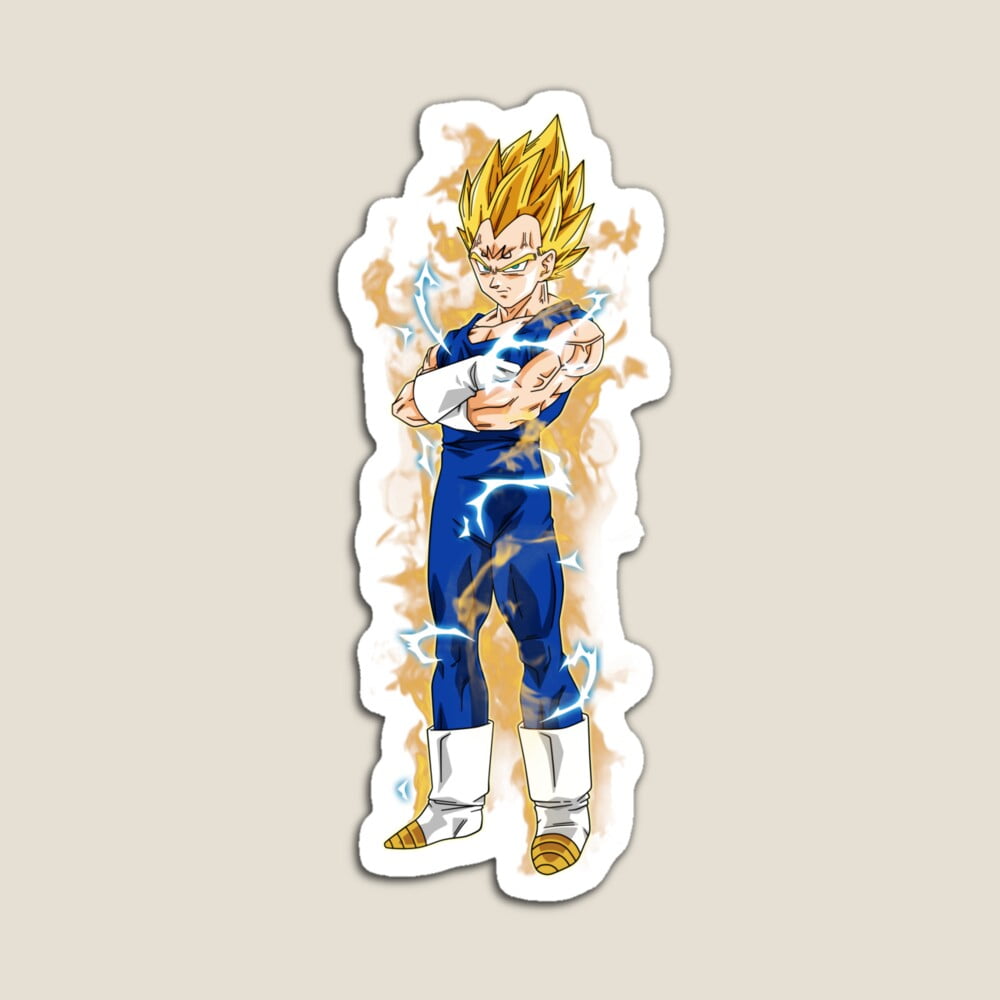 Kira Sticker With Vegeta Majin Decorative Laptop, Phone Stickers ...