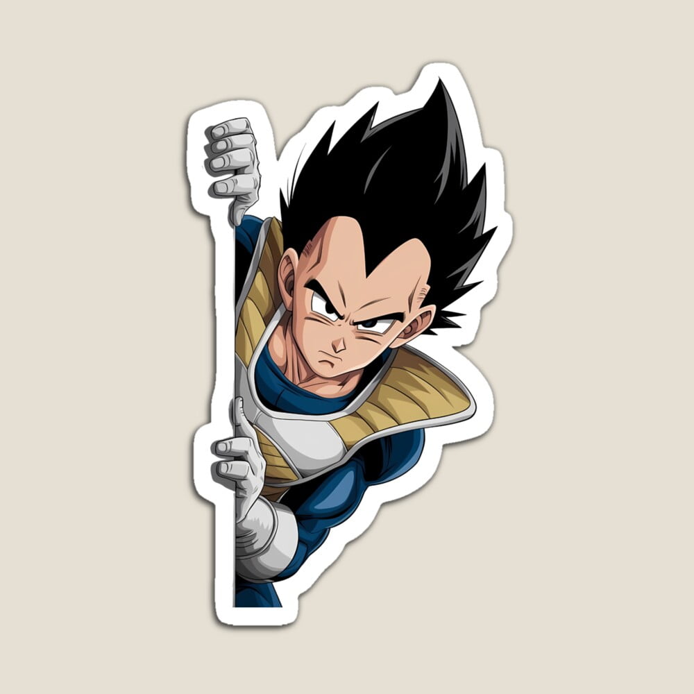 Kira Sticker With Vegeta Peeker Decorative Laptop, Phone Stickers ...