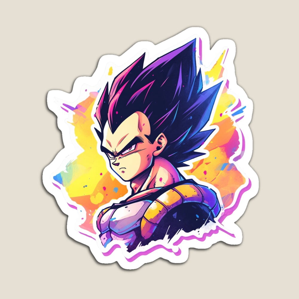 Kira Sticker With Vegeta Splash - Db Decorative Laptop, Phone Stickers ...