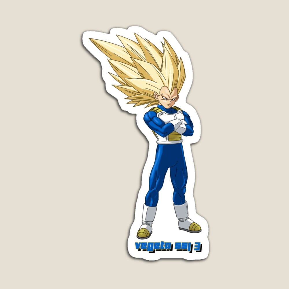 Kira Sticker With Vegeta Super Saiyan 3 Decorative Laptop, Phone ...