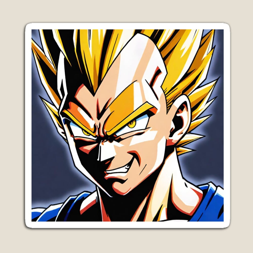 Kira Sticker With Vegeta Super Sayan Decorative Laptop, Phone Stickers ...