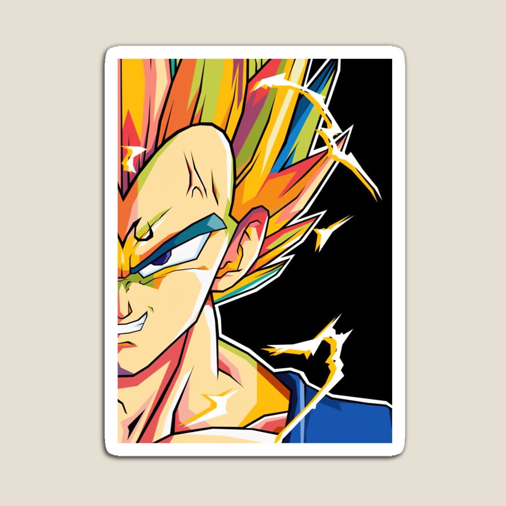 Kira Sticker With Vegeta Supersaiya Decorative Laptop, Phone Stickers ...