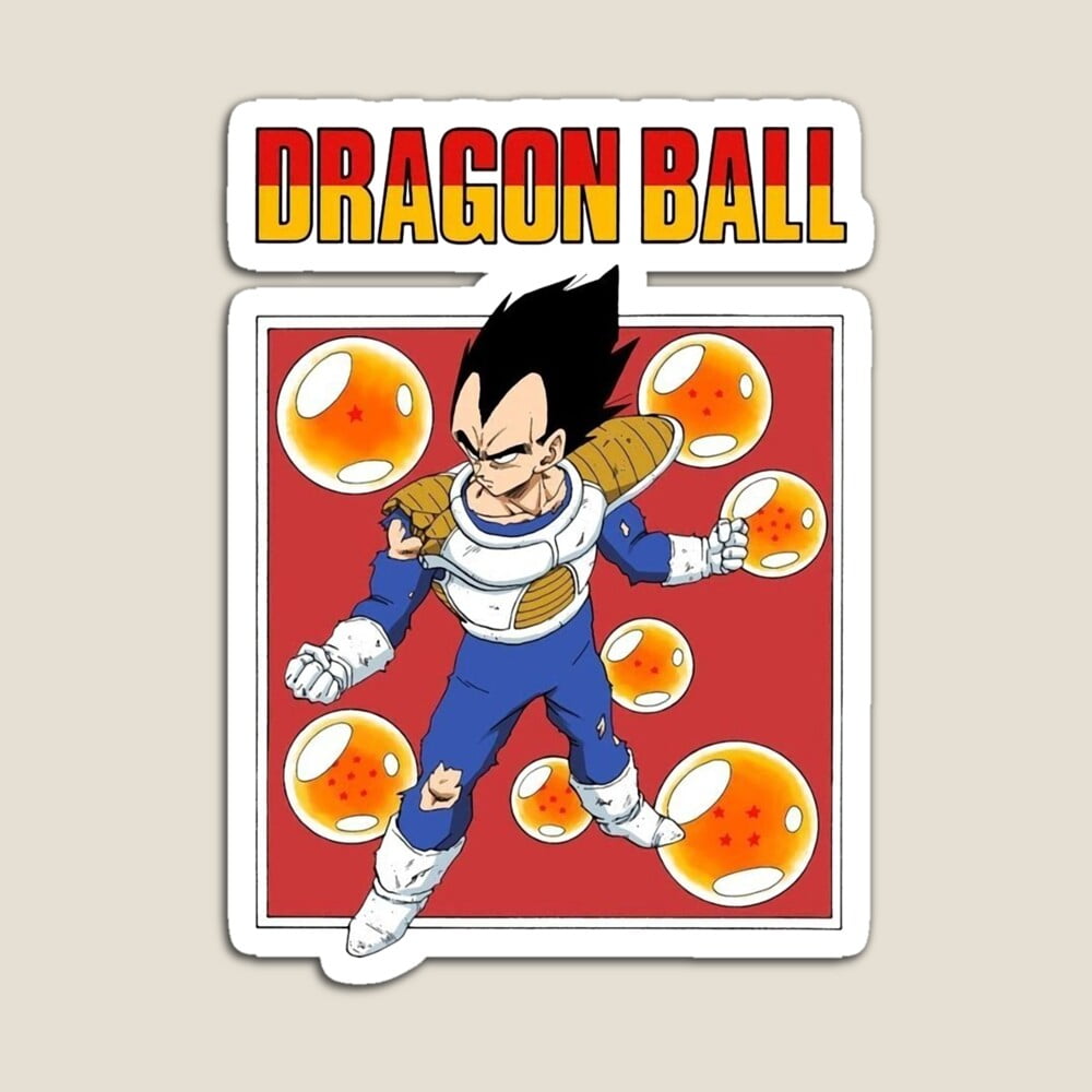 Kira Sticker With Vegeta With Dragon Balls Decorative Laptop, Phone ...