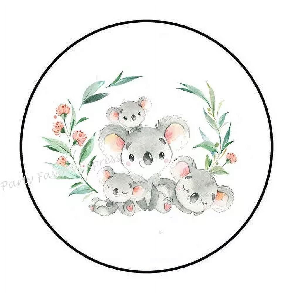 Kira Sticker With Watercolor Koala Family Decorative Laptop, Phone ...