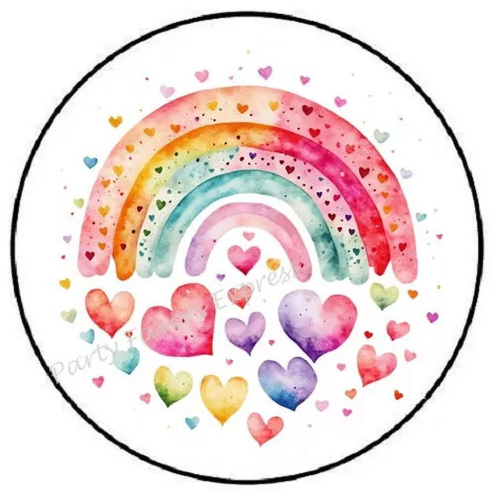 Kira Sticker With Watercolor Rainbow Hearts Decorative Laptop, Phone Stickers, Waterproof Decals ...