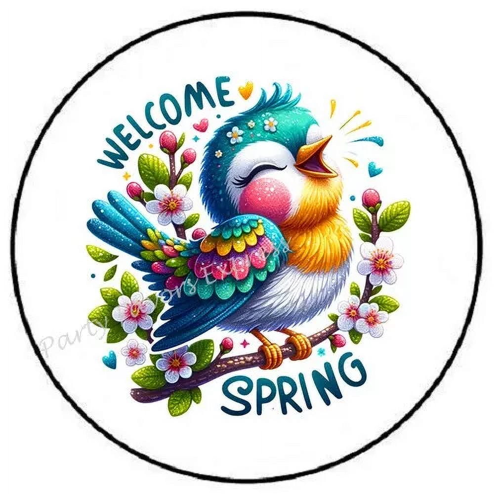 Kira Sticker With Welcome Spring Bird Decorative Laptop, Phone Stickers ...