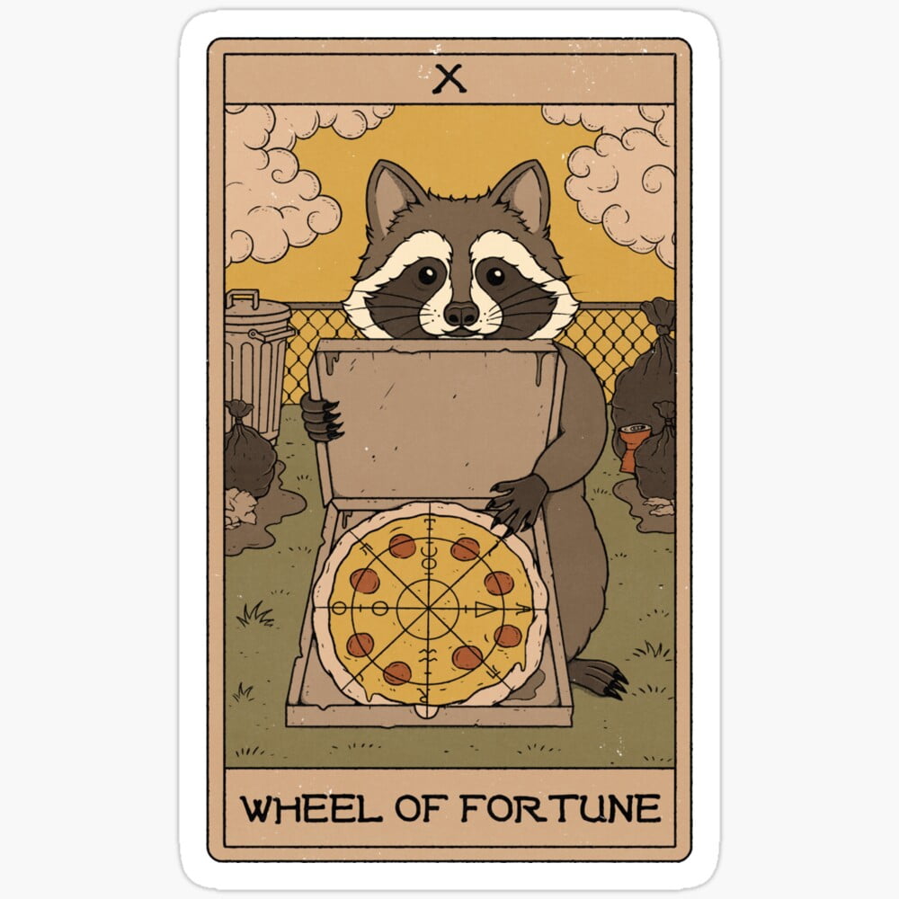 Kira Sticker With Wheel Of Fortune - Tarot Glossy Decorative Laptop ...