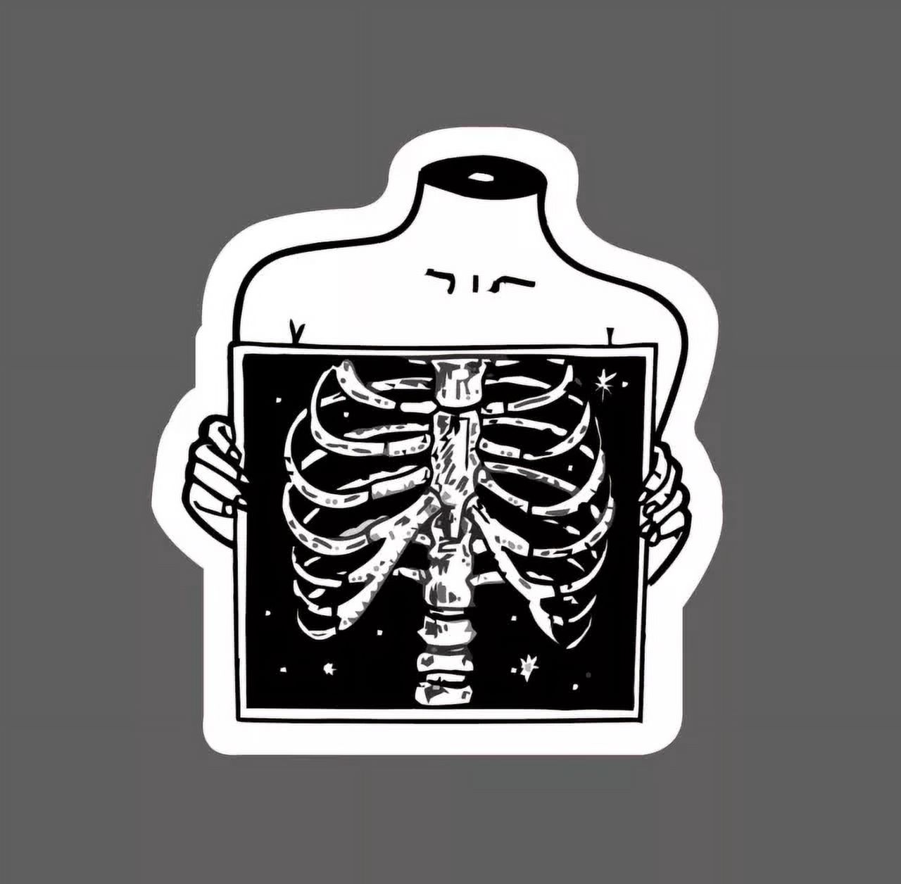 Kira Sticker With X-Ray Chest Bones Decorative Laptop, Phone Stickers ...