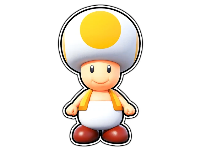 Kira Sticker With Yellow Toad Mario Decorative Laptop, Phone Stickers ...
